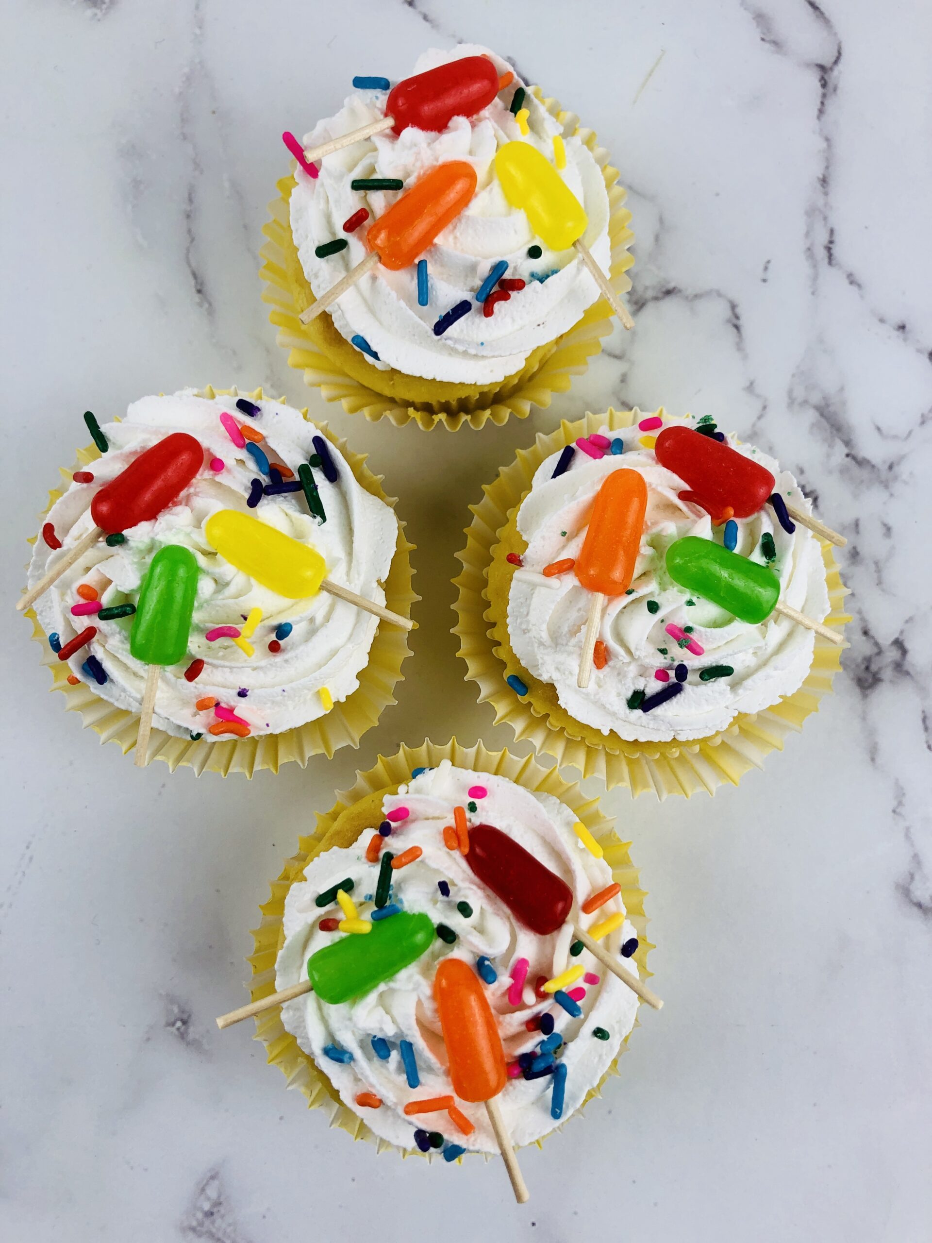 Popsicle Cupcakes for Summer | Cake Mix Recipes