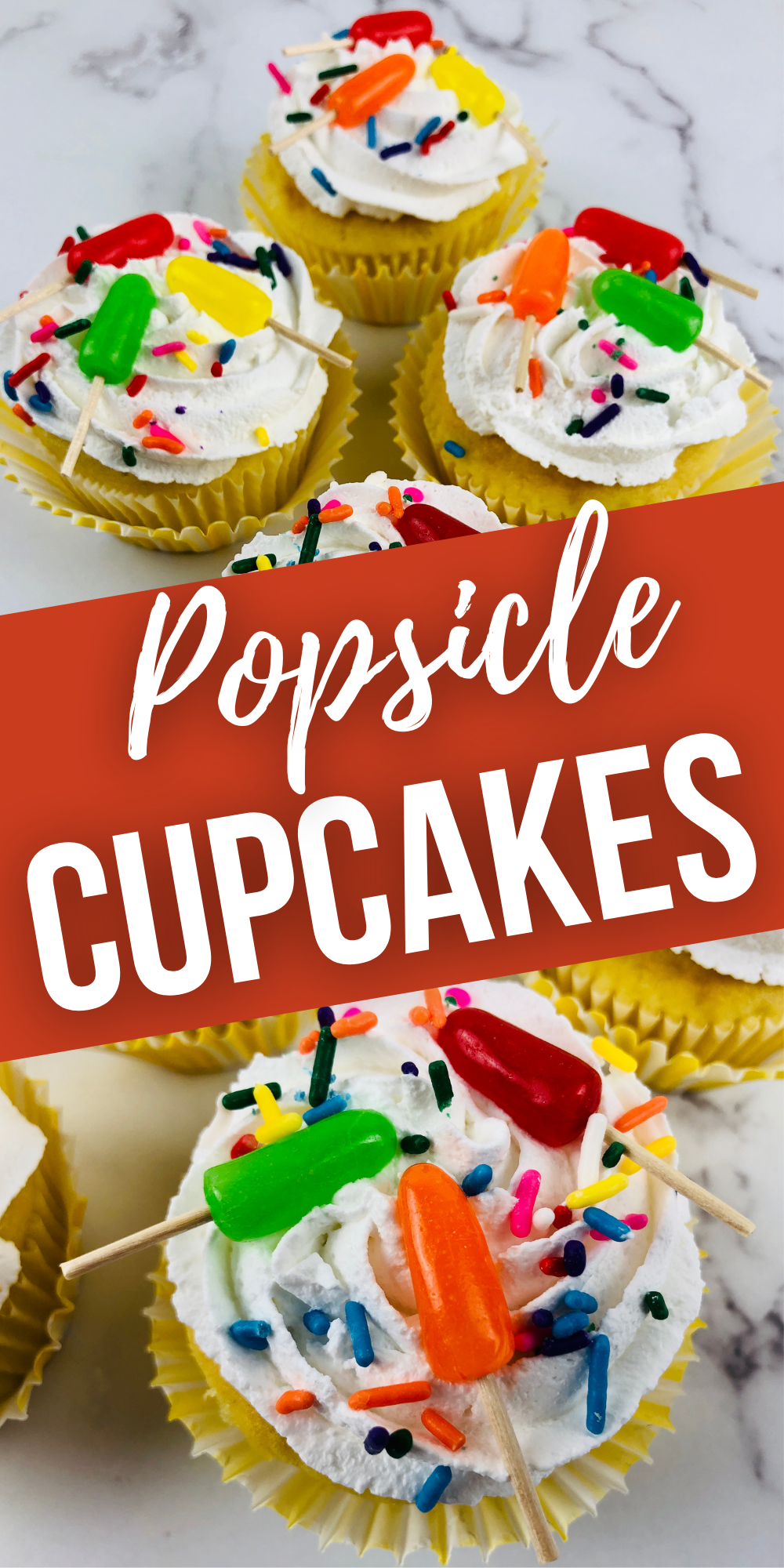 Popsicle Cupcakes for Summer | Cake Mix Recipes