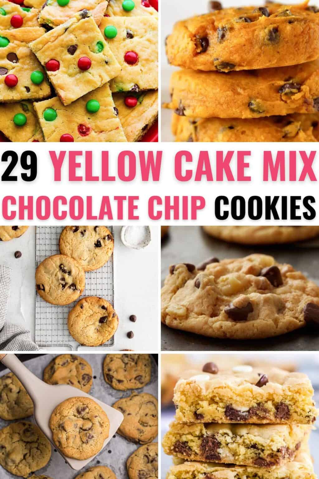 29 Yellow Cake Mix Chocolate Chip Cookies | Cake Mix Recipes