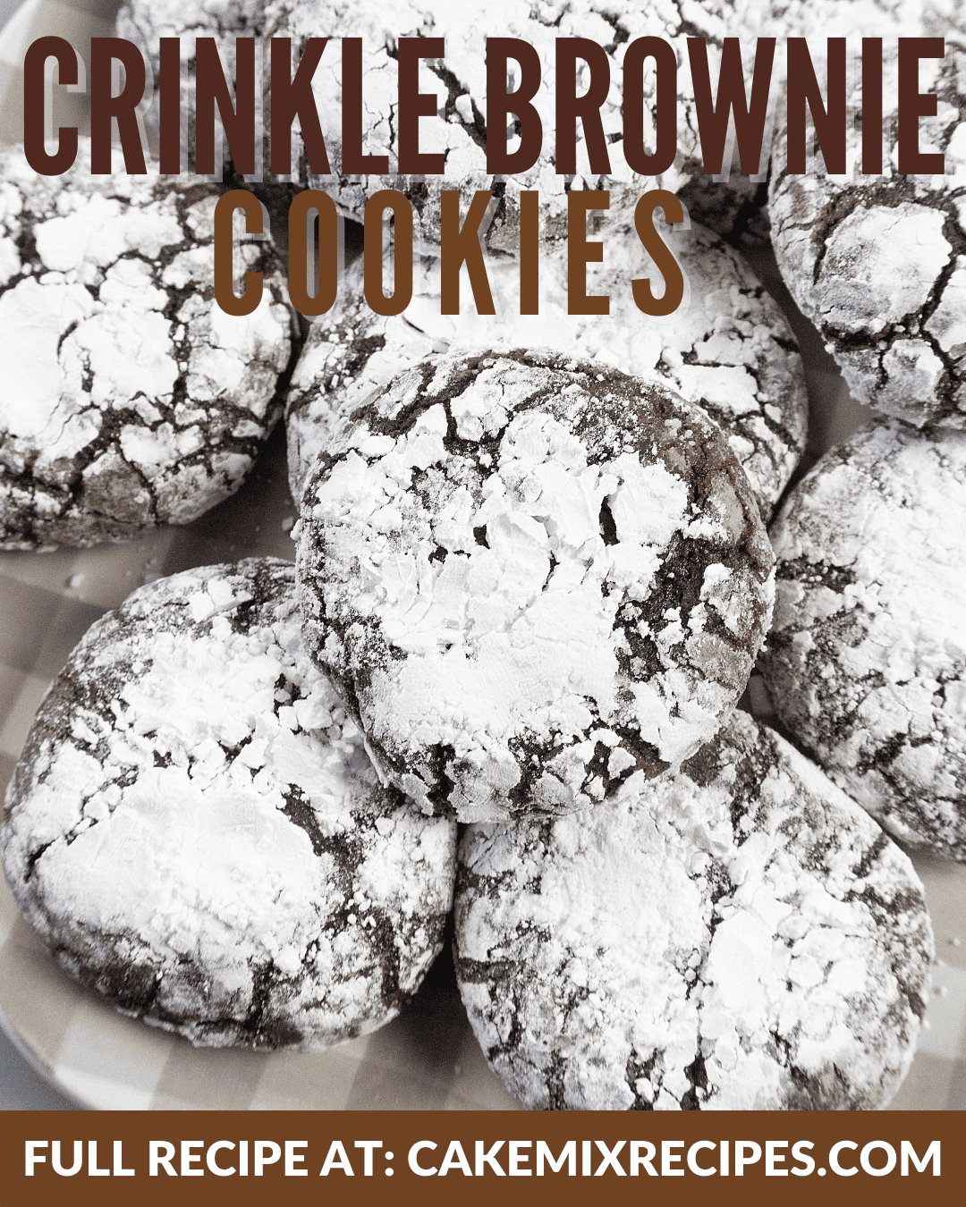 Crinkle Brownie Cookies | Cake Mix Recipes