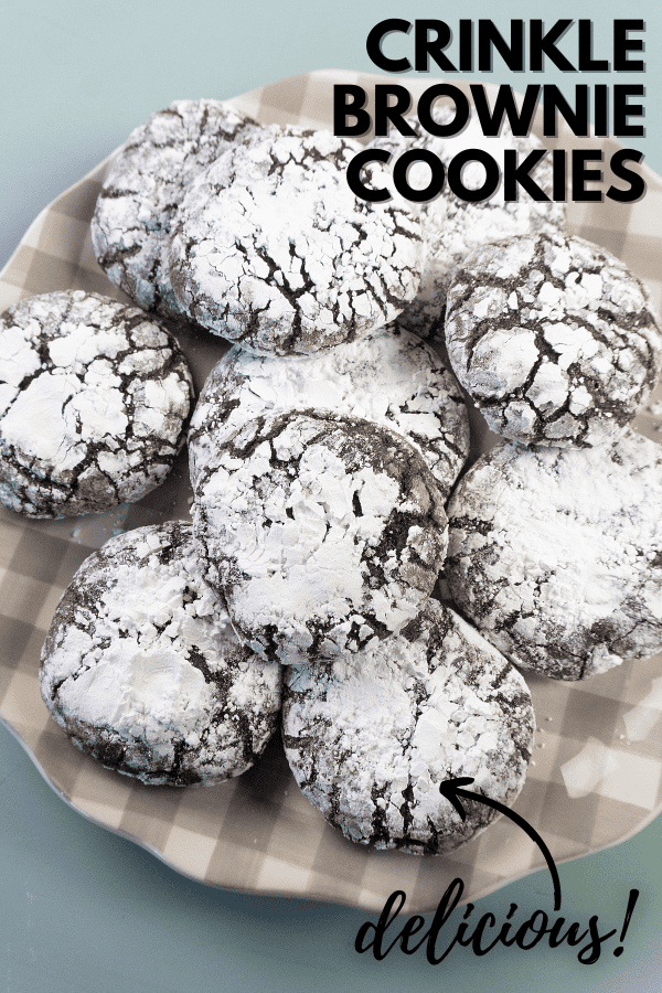 Crinkle Brownie Cookies | Cake Mix Recipes