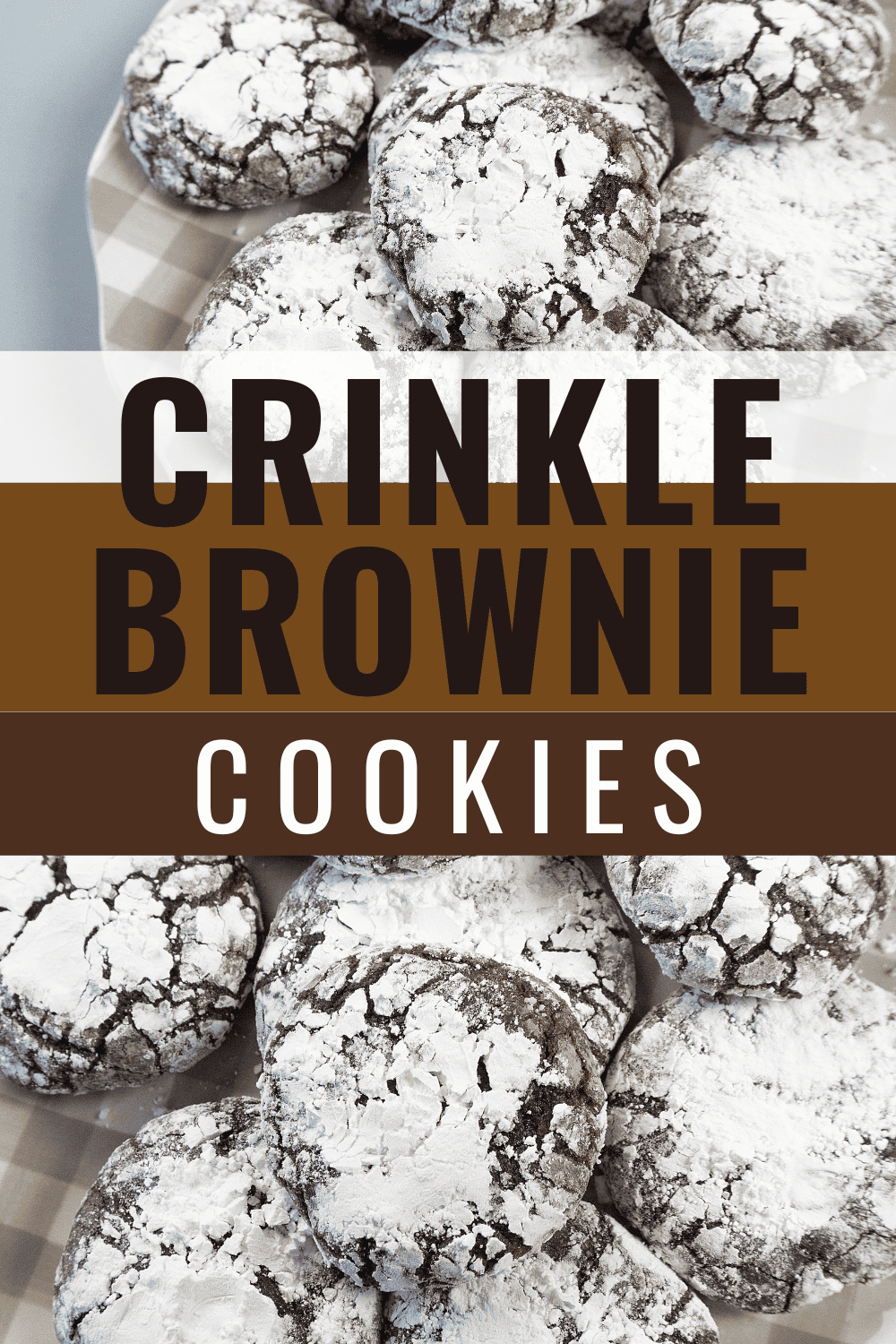 Crinkle Brownie Cookies | Cake Mix Recipes