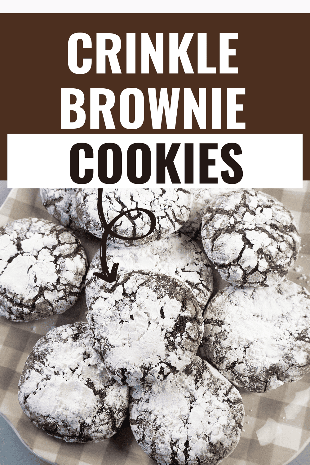 Crinkle Brownie Cookies | Cake Mix Recipes