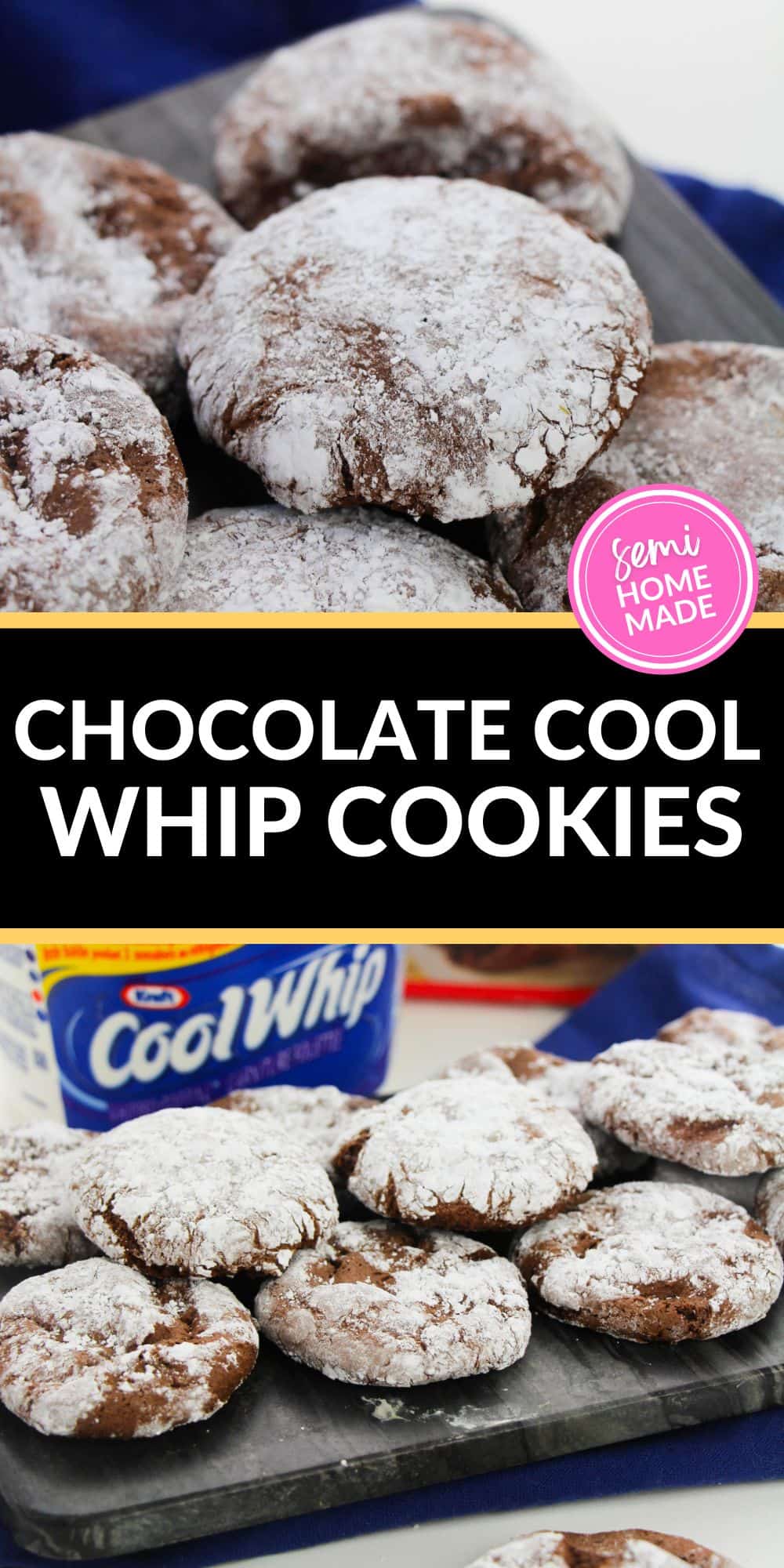 Chocolate Cool Whip Cookies | Cake Mix Recipes