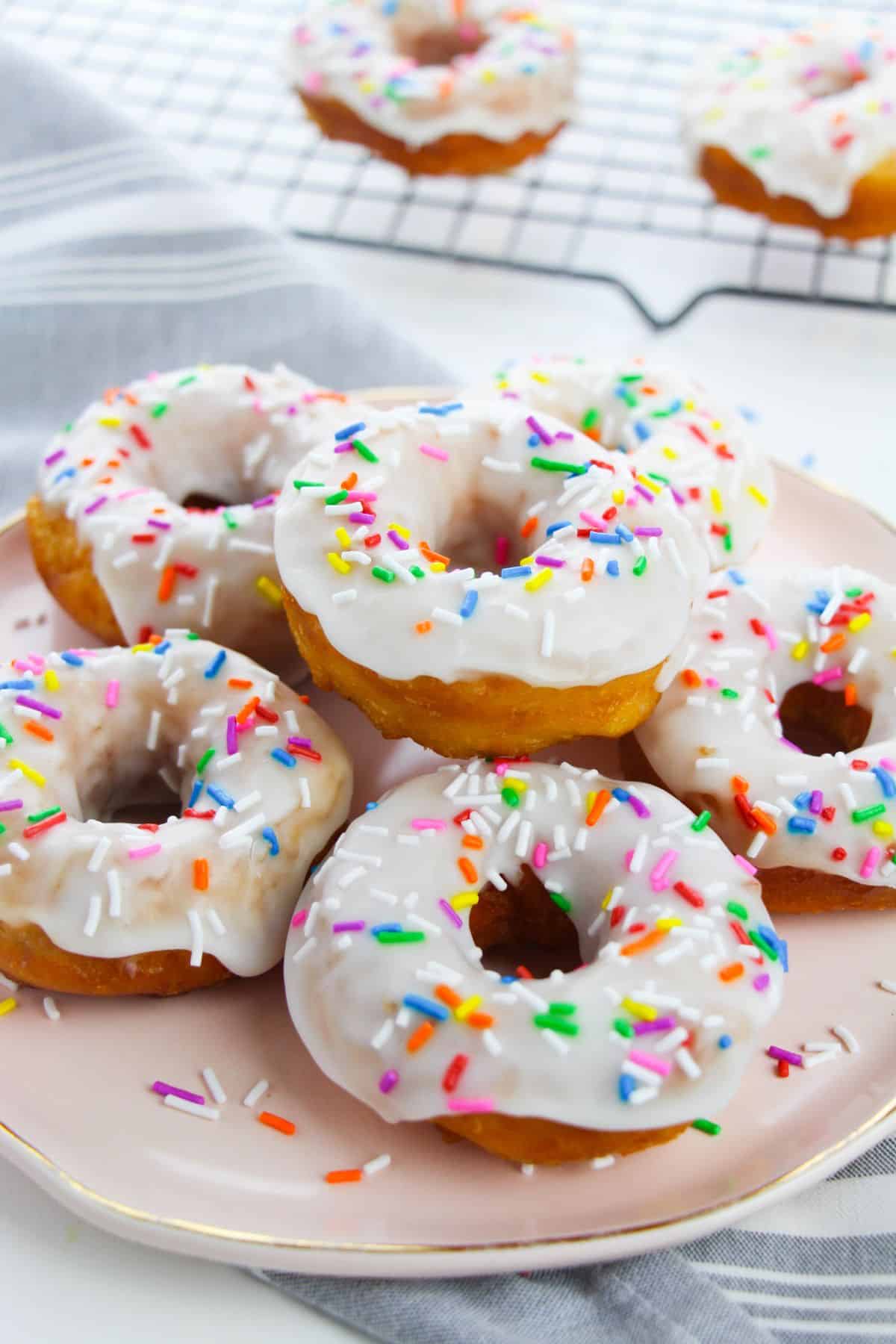 Glazed Vanilla Donut Recipe | Cake Mix Recipes