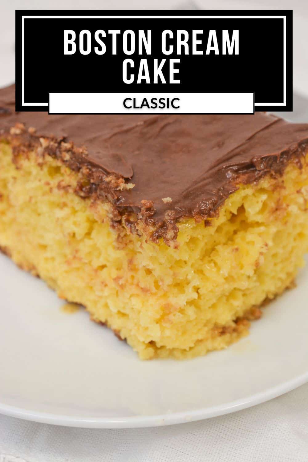 Boston Cream Cake - Cake Mix Recipes