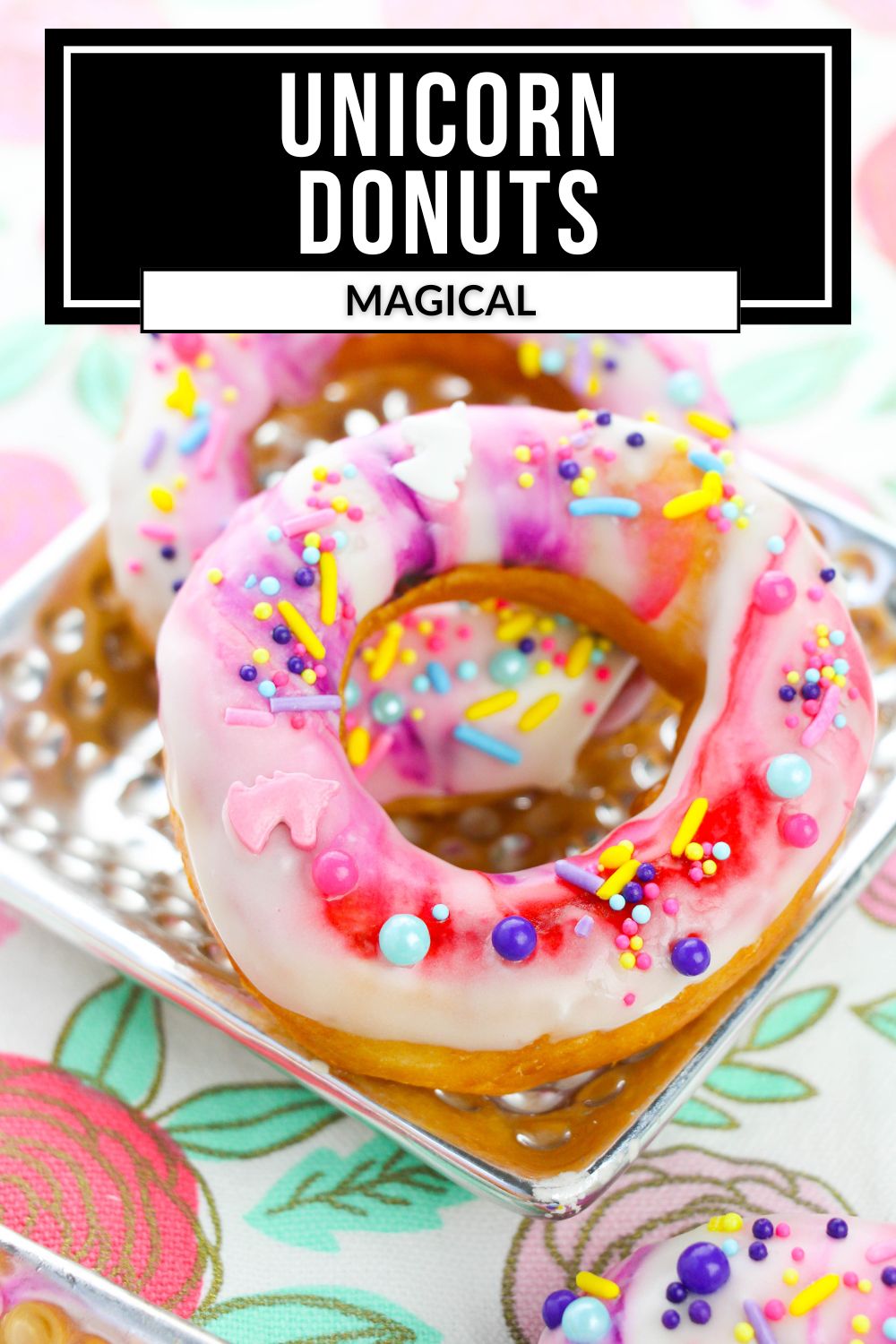 Unicorn Donuts - Cake Mix Recipes
